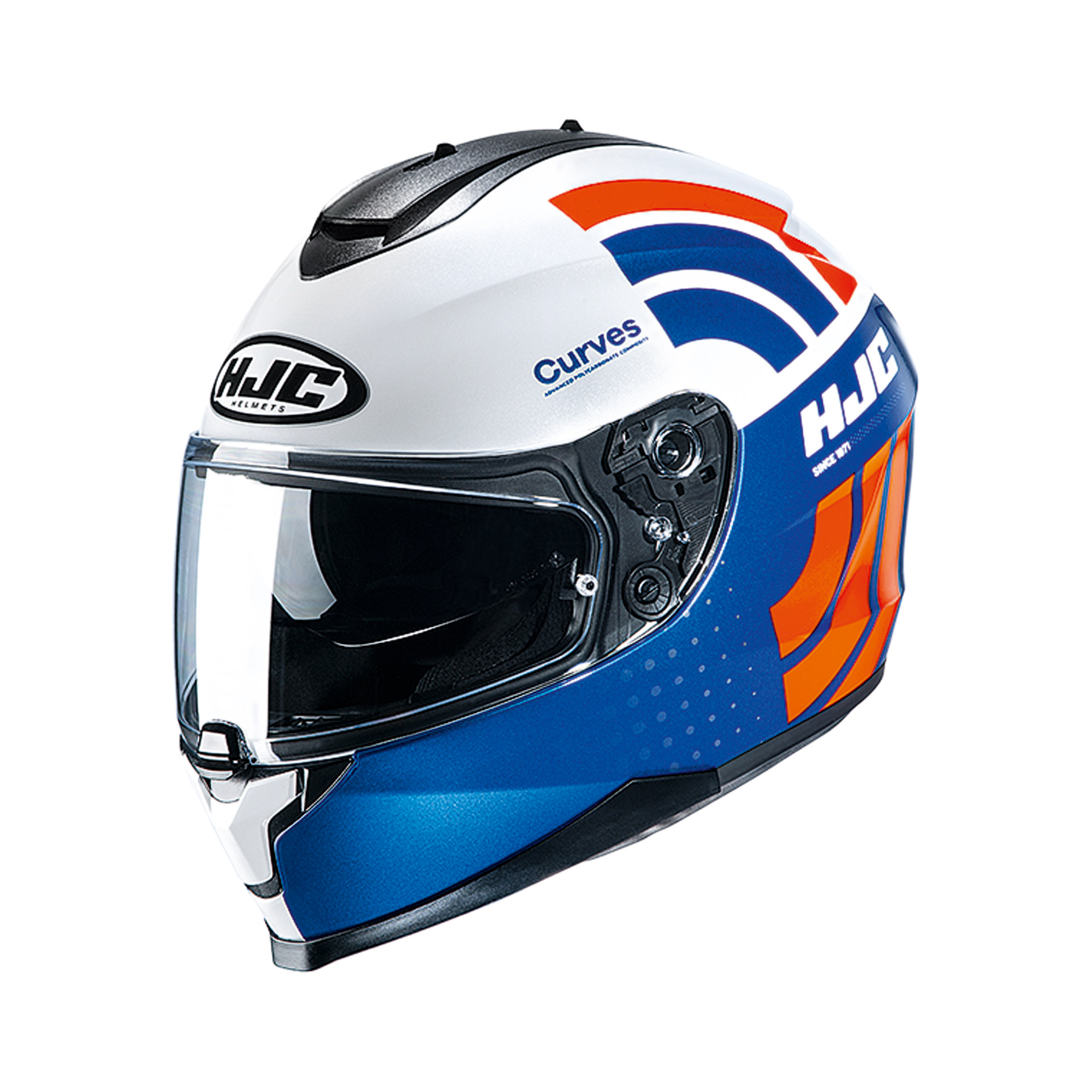 HJC C70 Curves Blauw - Wit - Integraalhelm | RAD