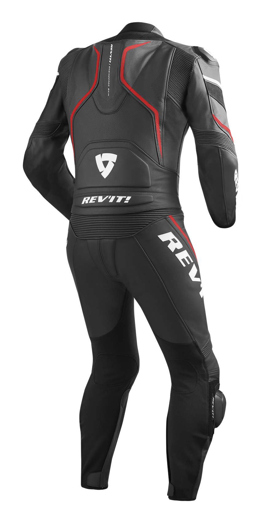 REV’IT! Vertex Pro 2-piece suit Zwart-Rood - 2-delig motorpak | RAD